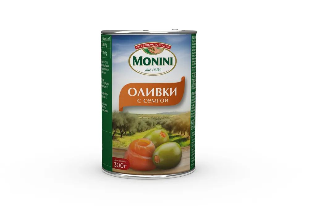 Оливки Monini c семгой, 300г - купить с доставкой по выгодным ценам в ...