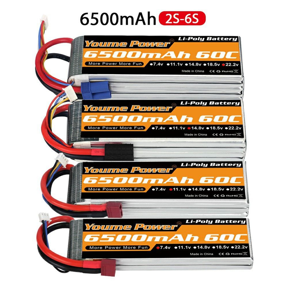 Аккумулятор для квадрокоптера FPV LiPo 18.5V 5S 6500 mah XT60 Youme ...