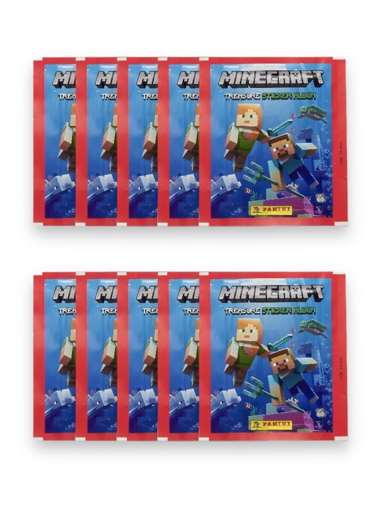 Panini /10 пакетиков MINECRAFT(50 наклеек) купить на OZON по низкой ...