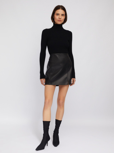 Юбка Женский Zolla черный Полиэстер, размер 46 Мини Демисезон, рост 164-176 купить c доставкой ...