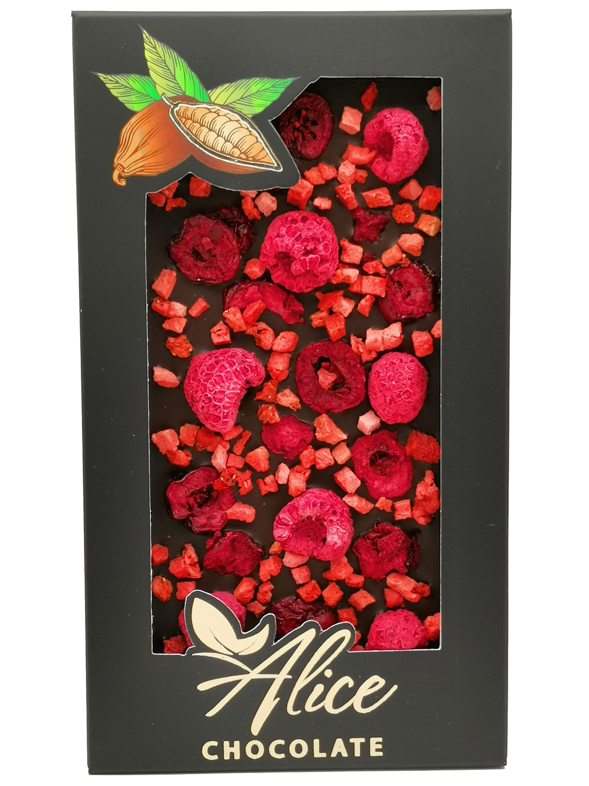 Шоколад ручной работы Alice Chocolate горький 72% с сублимированными ...