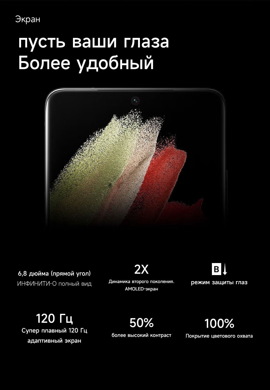 Смартфон Samsung SM-G998N 256 ГБ 12 ГБ Черный 6.8 OLED/AMOLED SM-G998N ...