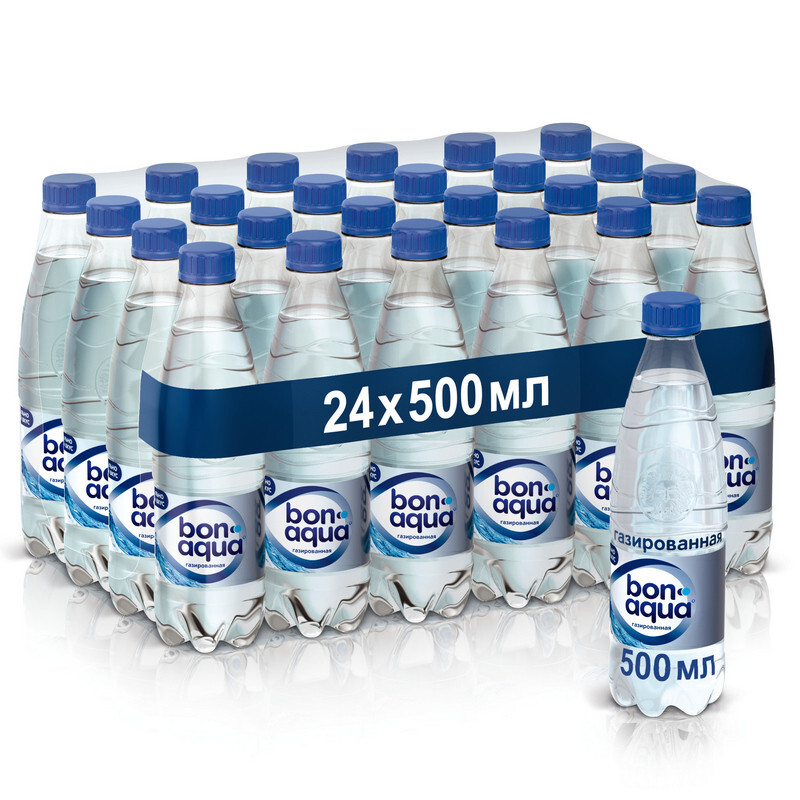 BonAqua 0,5л *24 шт., Вода газированная купить на OZON по низкой цене ...