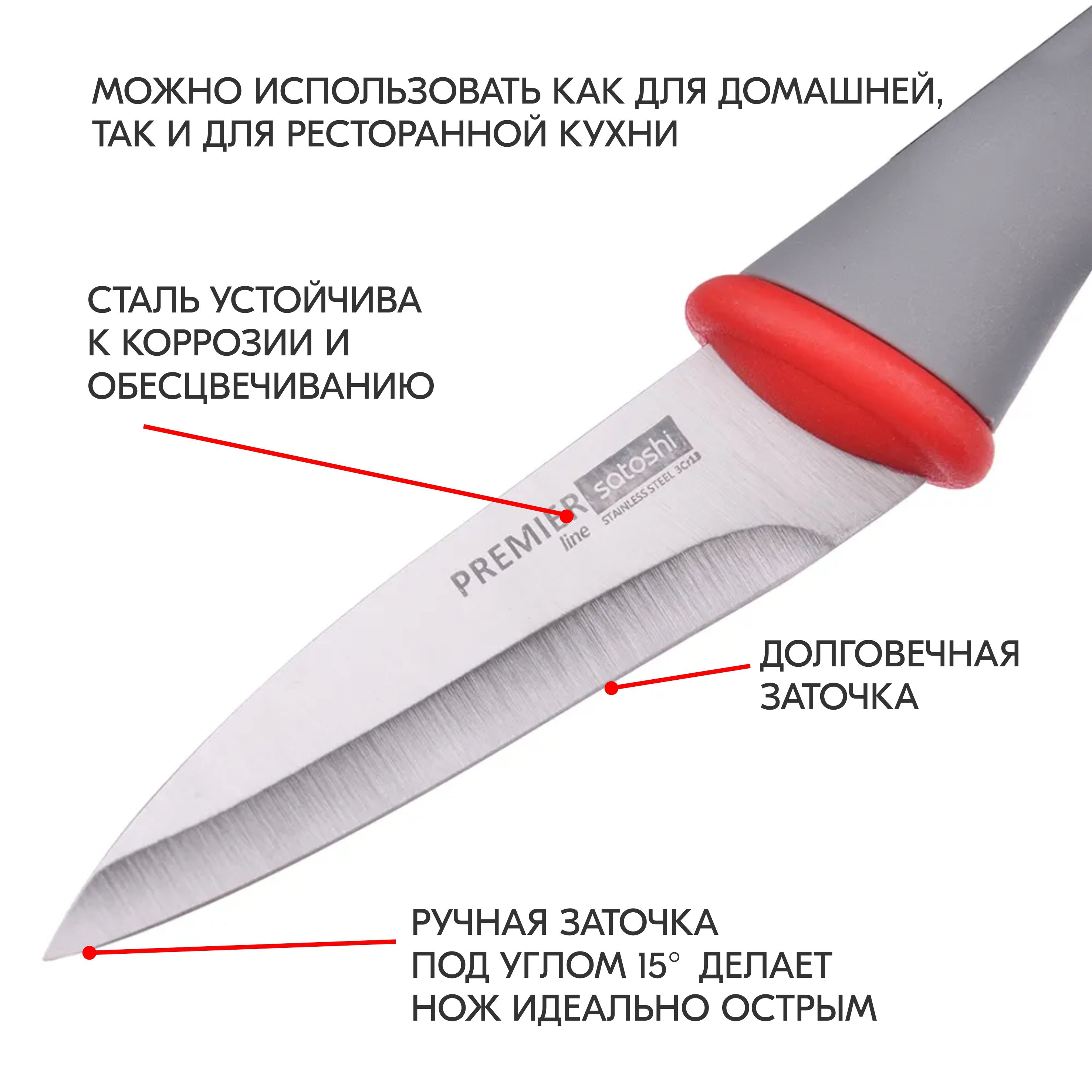 Купить Нож кухонный универсальный для профессиональной и домашней кухни