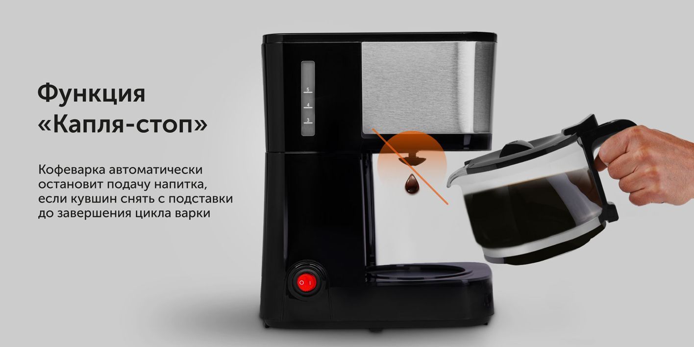 Кофеварка капельная RED solution RCM-M1528, многоразовый фильтр, автоподогрев - купить с ...