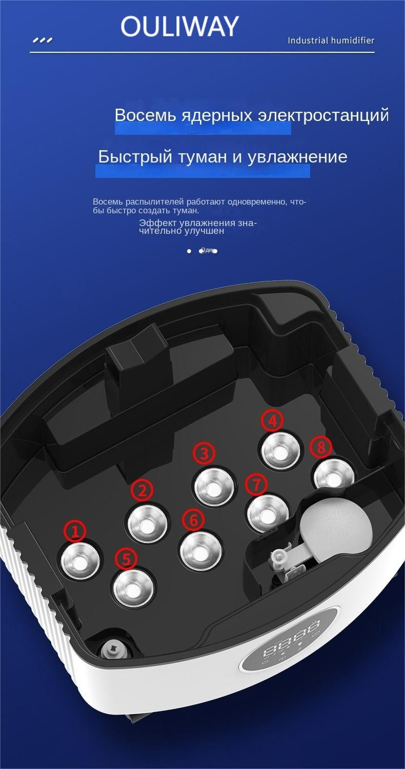 Увлажнитель воздуха JSQ-002-25L, черный матовый, белый - купить с доставкой по выгодным ценам в ...