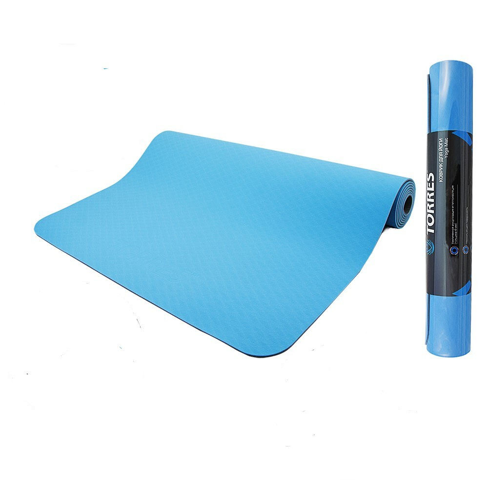 Коврик для фитнеса и йоги TORRES Comfort . TPE синий, 6 мм - купить в ...