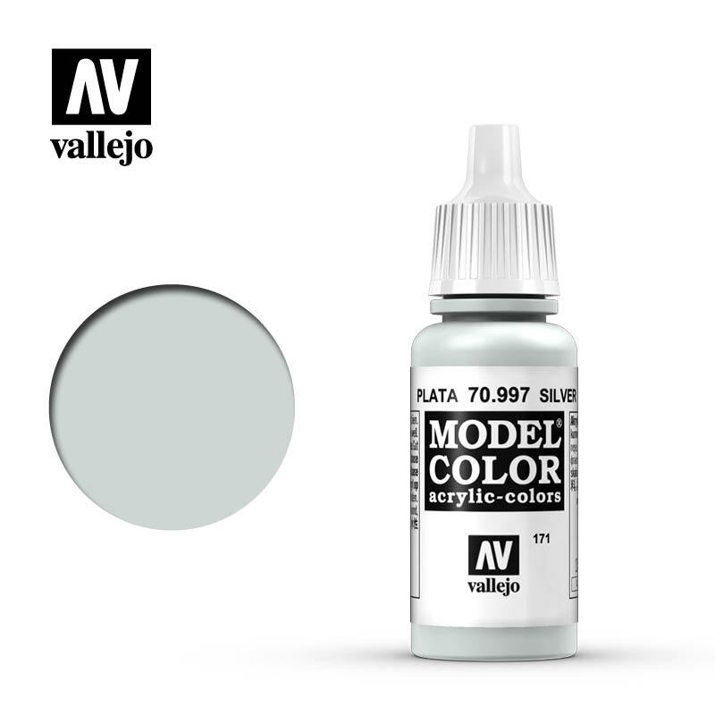 Акриловая краска Vallejo Model Color Metallic - Silver 17 мл. купить на ...