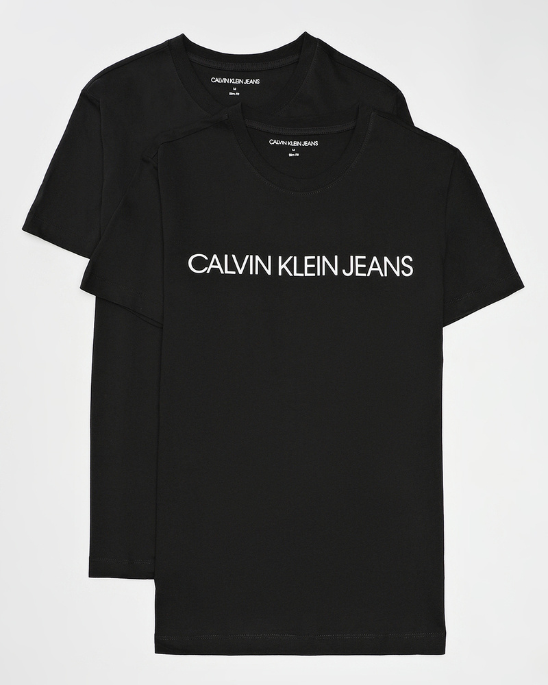 Футболка Calvin Klein Jeans размер 52 54 цвет черный 100 хлопок