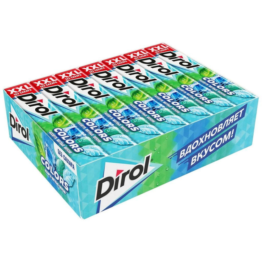 Dirol Colors XXL ассорти мятных вкусов жевательная резинка без сахара ...