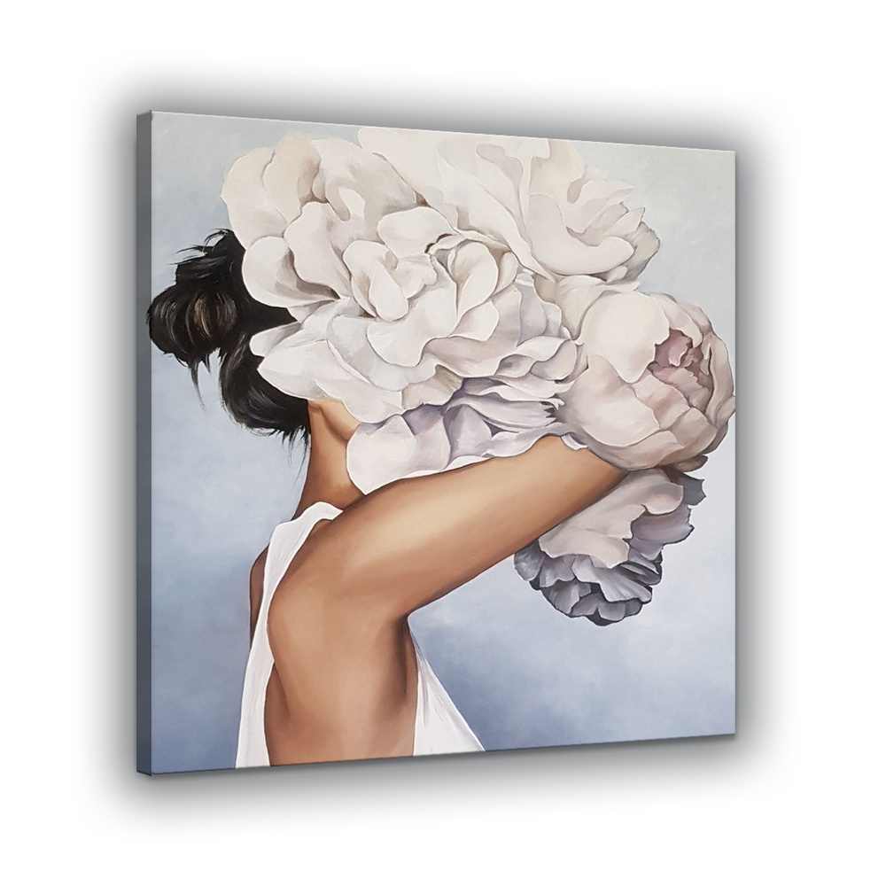 Картина для интерьера Добродаров 52х52 Девушка с цветами КК-0002-1 ...