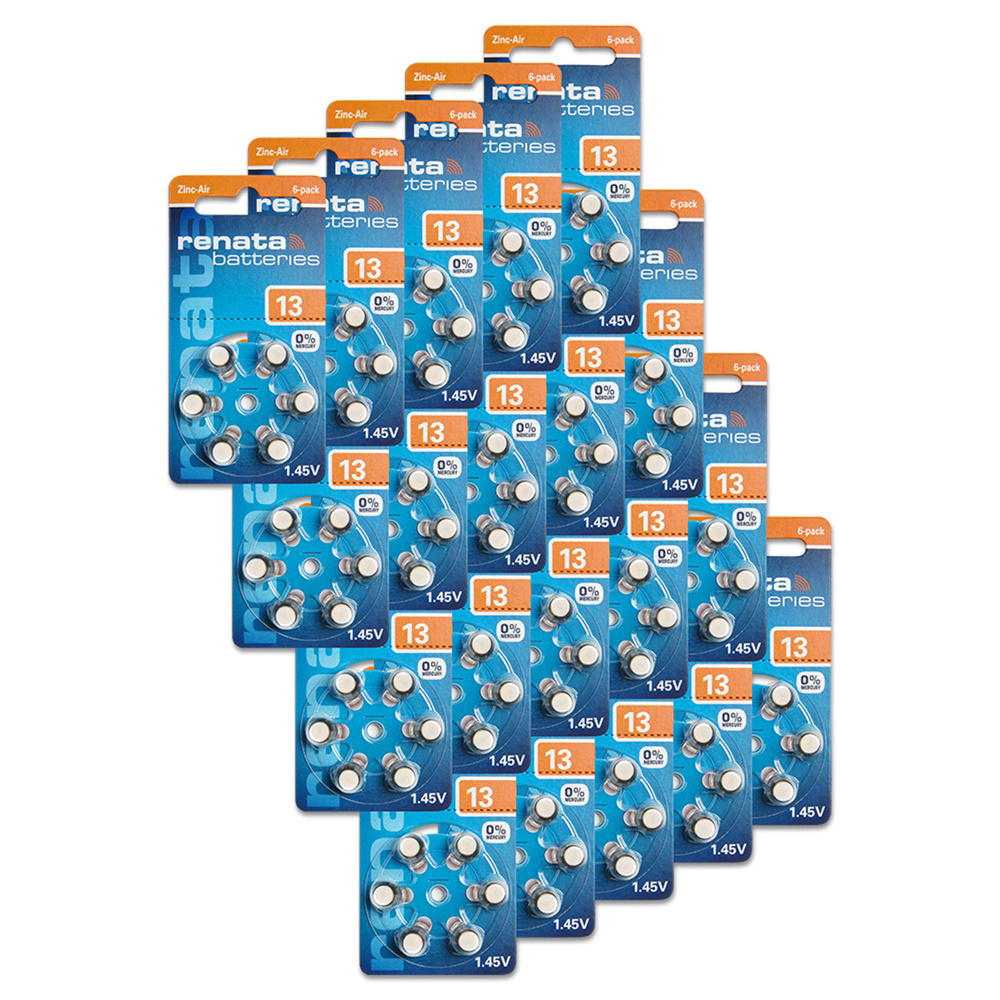 Батарейка Renata ZA13 (PR48) 1.45V (для слухового аппарата), упаковка 120 шт. - купить с ...