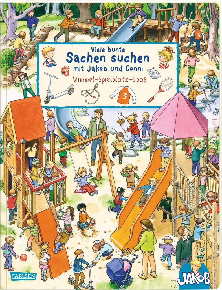 Viele bunte Sachen suchen mit Jakob und Conni: WimmelSpielplatzSpa ...