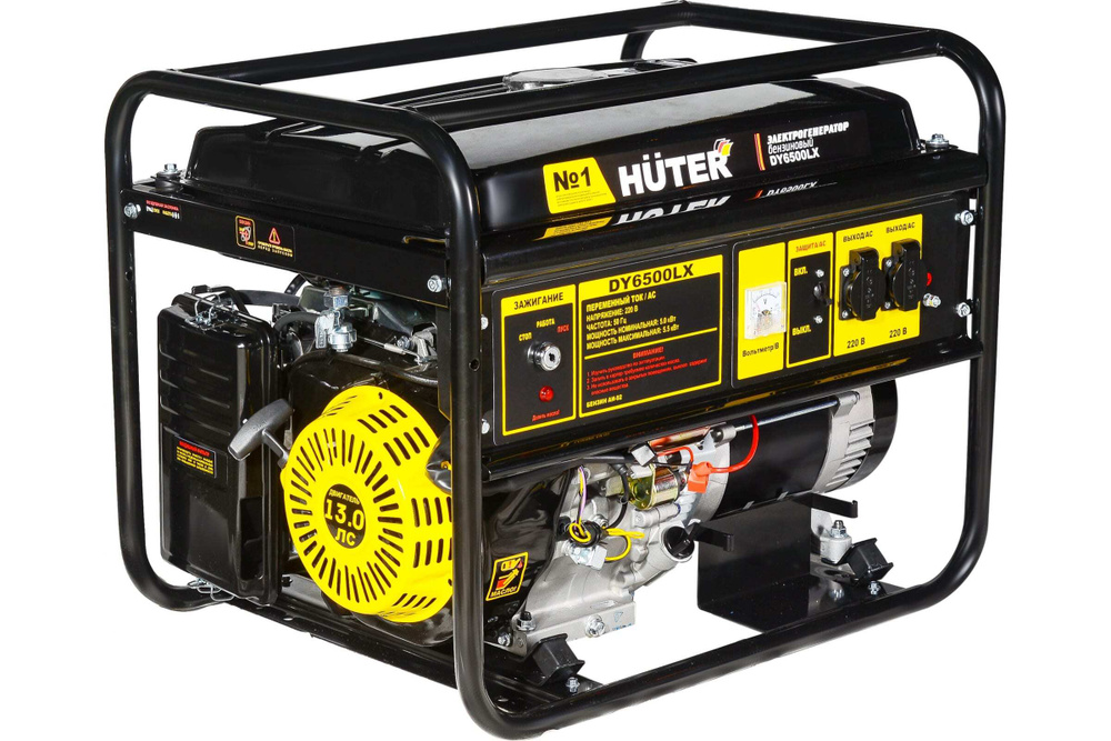 Электрогенератор DY6500LX-электростартер Huter (220В; 5.5кВт; 22Л; 13Л ...
