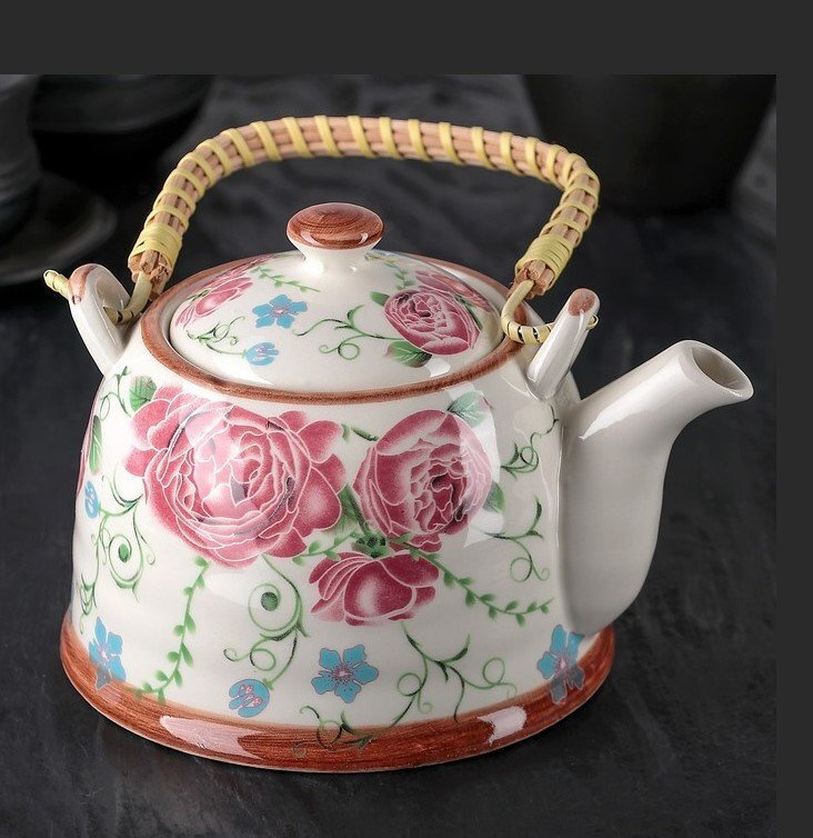 Чайник заварочный 550 мл с ситом и бамбуковой ручкой - купить с доставкой по выгодным ценам в ...