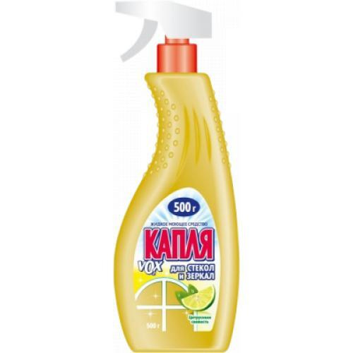 Моющее средство Капля Vox для стекол и зеркал Цитрусовая свежесть 500 ...