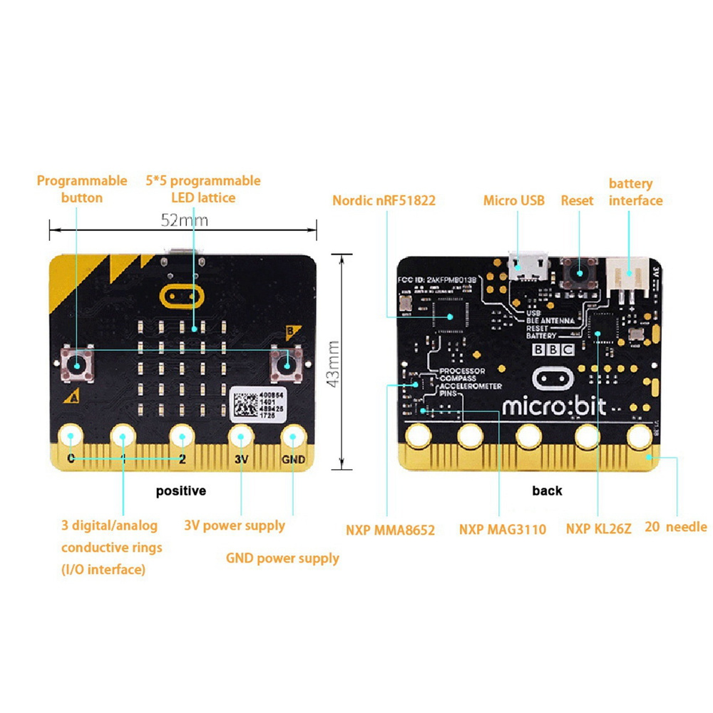 комплекта Micro Bit V1.5 Go Qtruck Python Development - купить с ...
