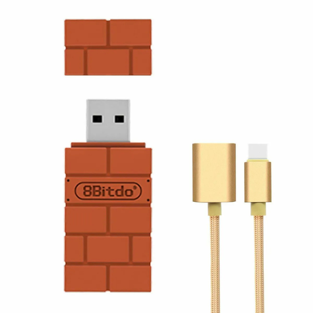 Беспроводной блютуз USB - адаптер 8BitDo Bluetooth + переходник type C ...