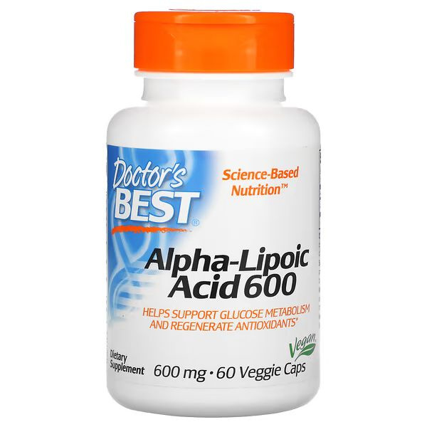 Альфа Липоевая кислота 600мг (АЛА) 600 Doctor's Best Alpha-Lipoic Acid ...