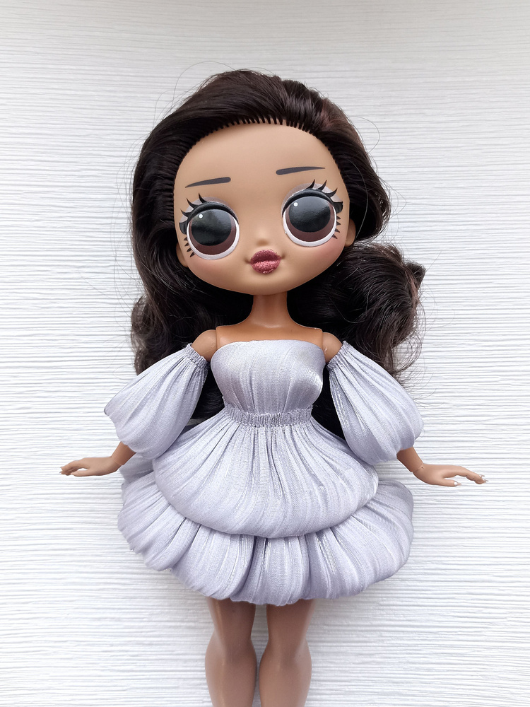 Одежда для куклы ЛОЛ ОМГ/LOL OMG. Платье Шелковая Роза, серая дымка ...