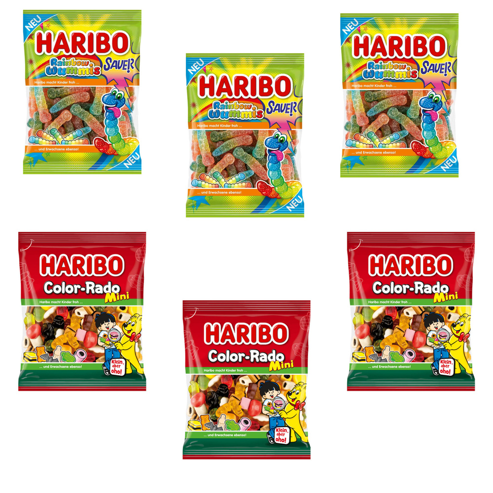 Жевательный мармелад Haribo Color-Rado mini 3 уп. 160 гр.+Rainbow ...