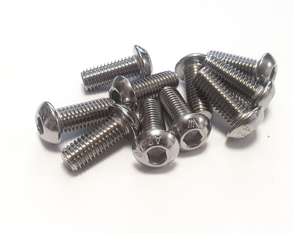 Винт M8 x , головка: Полукруглая, 5 шт - купить по выгодной цене в интернет-магазине OZON ...