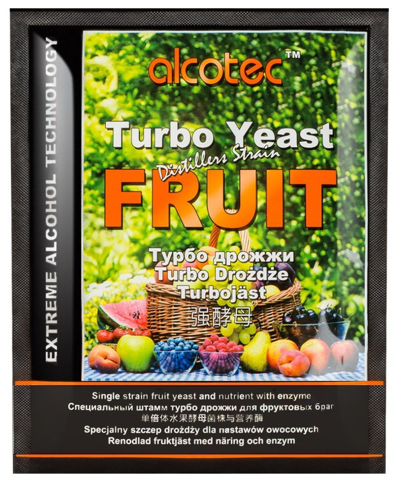 Дрожжи спиртовые ALCOTEC Fruit Turbo / Алкотек Фрут Турбо, 1 упаковка - купить с доставкой по ...