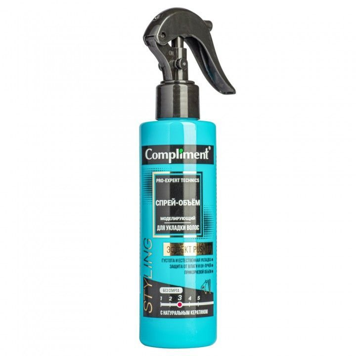 Спрей-объем для укладки волос Compliment с эффектом Push-Up, 200 мл ...