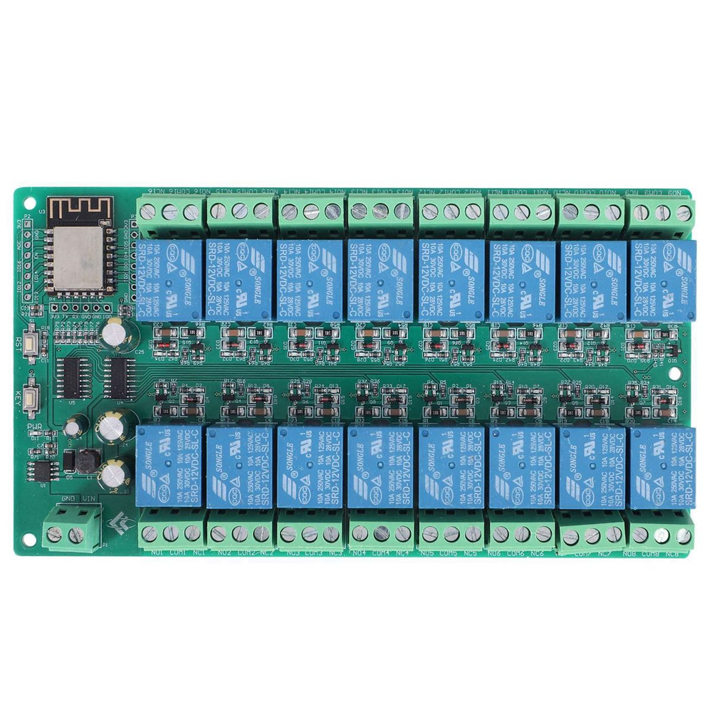 Esp8266 Wifi 16 канальный релейный модуль Esp 12f Макетная плата 12 В