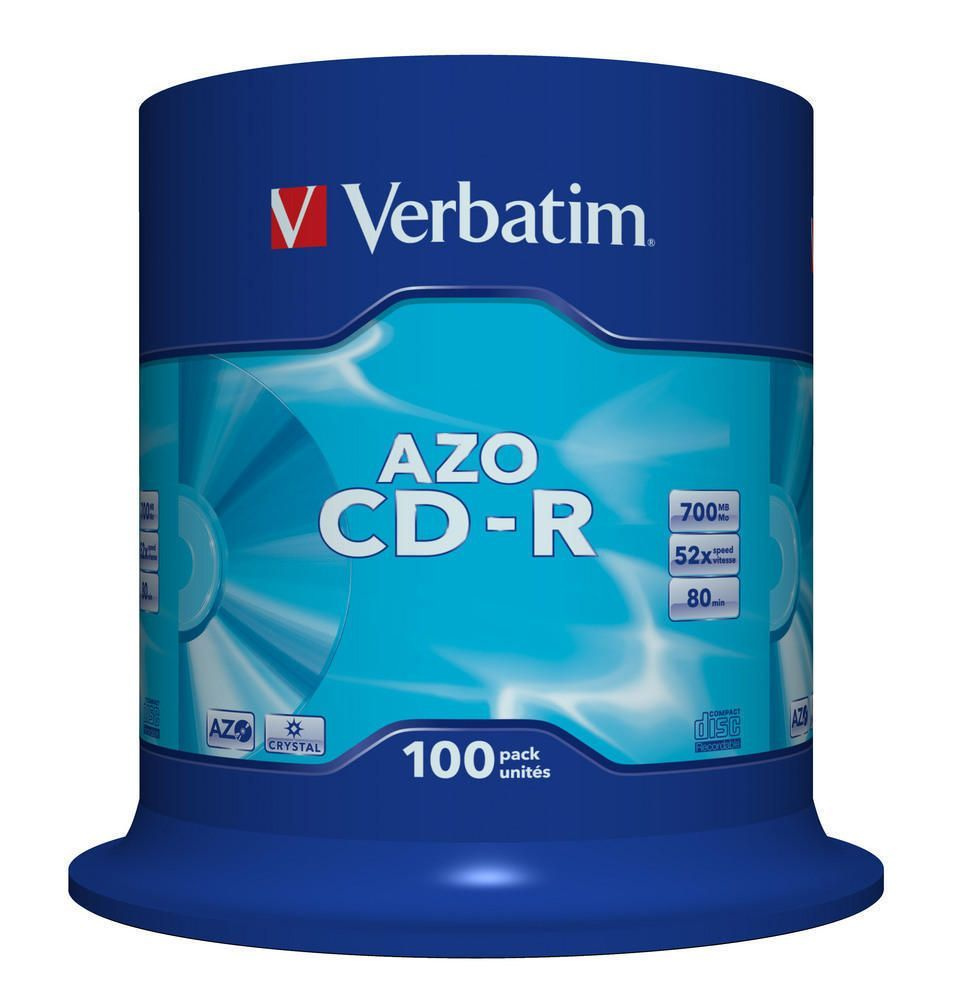 Диск CD-R Verbatim 700Mb 52x Cake Box (100шт) (43430) - купить с ...
