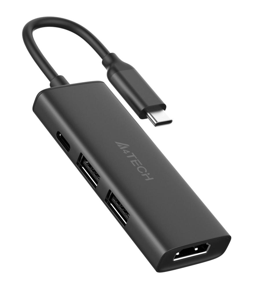 Разветвитель USB-C A4Tech DST-40C 2порт. серый купить на OZON по низкой ...