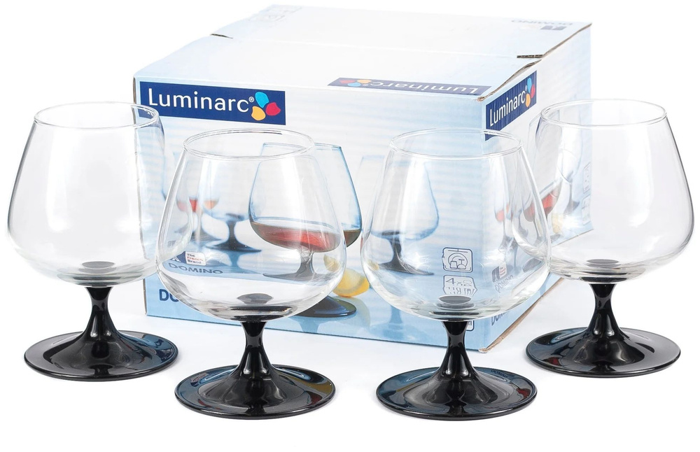 Набор бокалов для коньяка LUMINARC Домино 4шт 400мл - купить с доставкой по выгодным ценам в ...