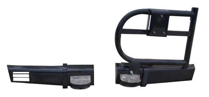 Силовой задний бампер Медведь из двух частей на УАЗ 452,3303,39094 с кронштейном запасного ...