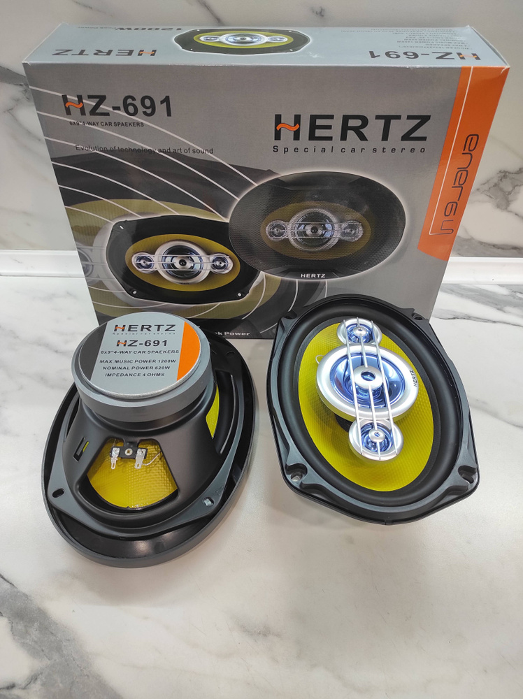 Динамики автомобильные овальные Hertz размер 6х9 овалы / Качественная ...