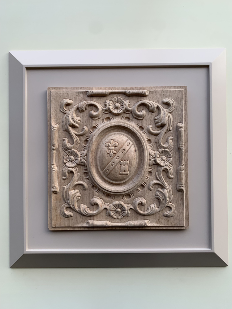 Резной декор SF711 из массива Бука 300 x 300 x 25 (мм) - купить с ...