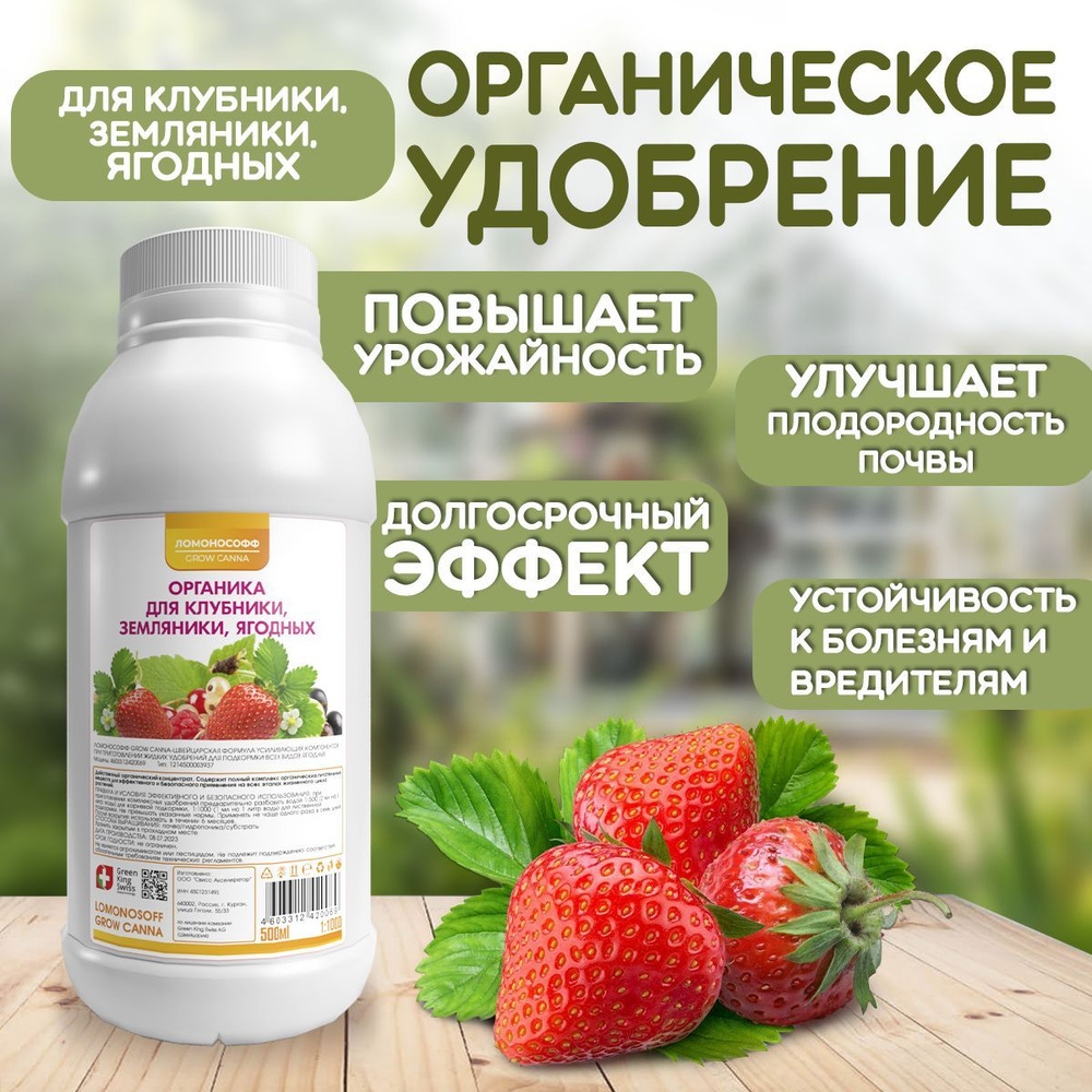 Органическое удобрение для клубники земляники ягодных / Стимулятор ...