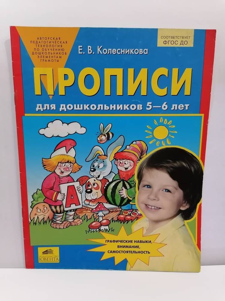 Прописи для дошкольников 6 7 лет Рабочая тетрадь Колесникова Е В Колесникова Е В купить