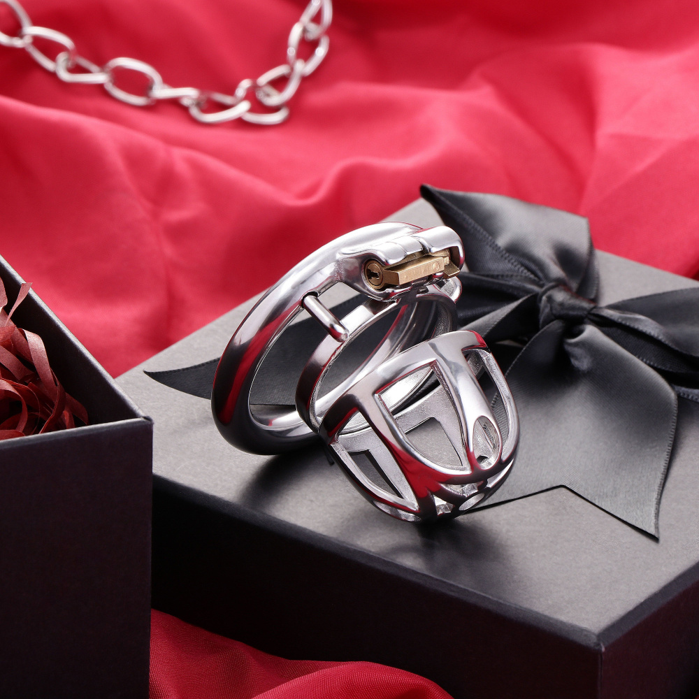 FRRK мужское устройство верности металлическая клетка для пениса из нержавеющей стали Кольца для ...