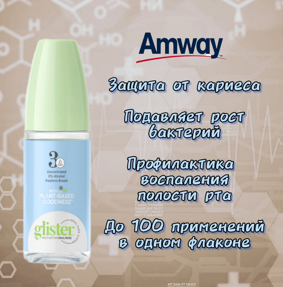 Amway Glister Многофункциональный ополаскиватель для полости рта,72мл ...
