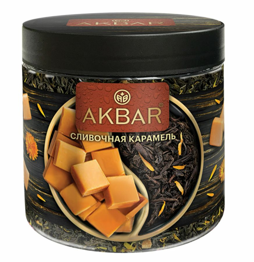 Akbar Чай черный листовой Сливочная карамель, 100 г - купить с ...
