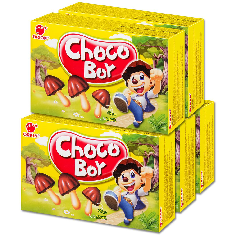 Печенье грибочки шоколадные ORION "Choco Boy", 45 г, 5 уп. - купить с ...