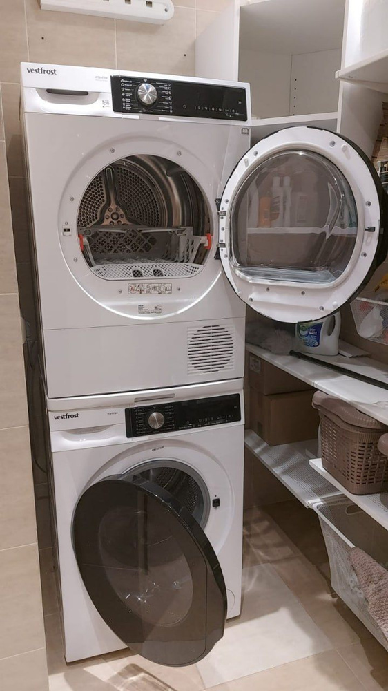 Сушильная машина Vestfrost VFC814T30W + VFTD8HT31W + кит без выдвижной ...