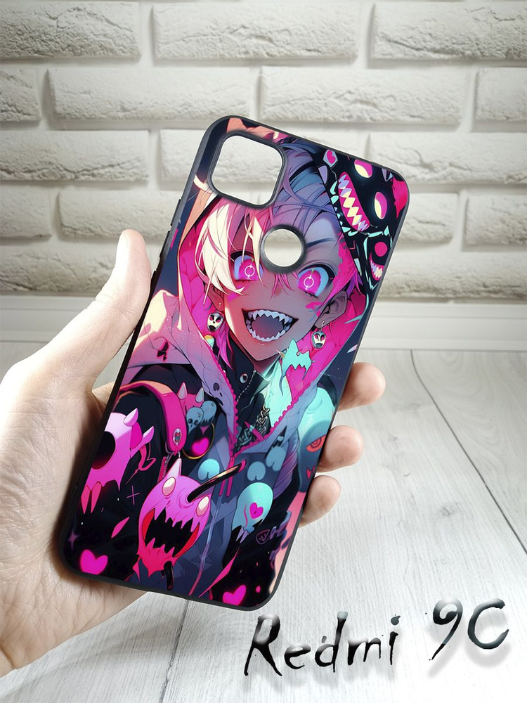 Чехол на redmi 9c аниме, редми 9с чехол с принтом, скелет, череп ...