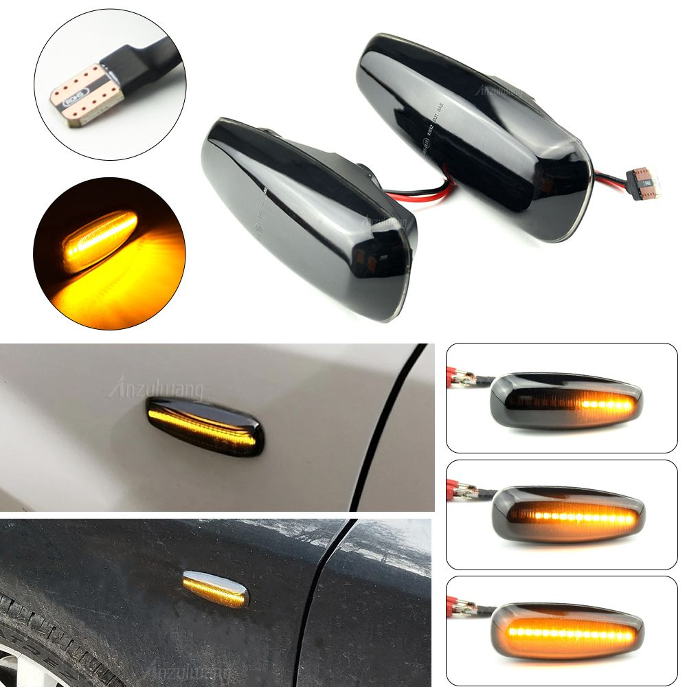 1 пара светодиодный динамический повторитель указателя поворота для ...