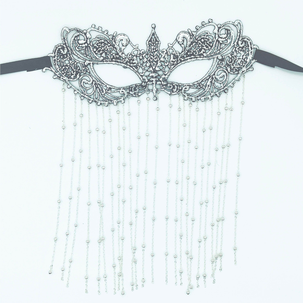 Женская вуаль и цепочка, маска для выпускного вечера, элегантное ...