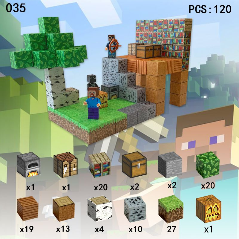 Магнитный Конструктор Майнкрафт набор детали фигурок Игрушка Minecraft ...