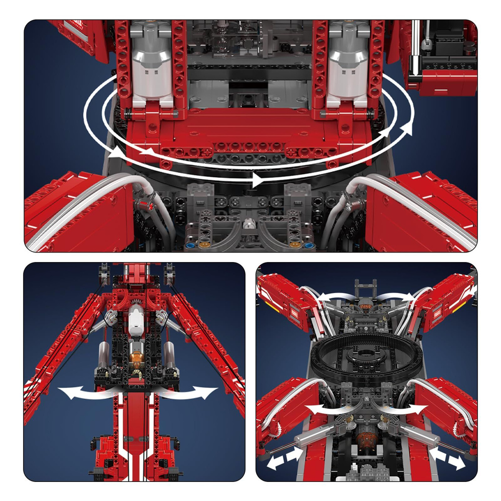 Конструктор Mould King 17008 Кран Ultimate Liebherr LTM 11200 красный ...