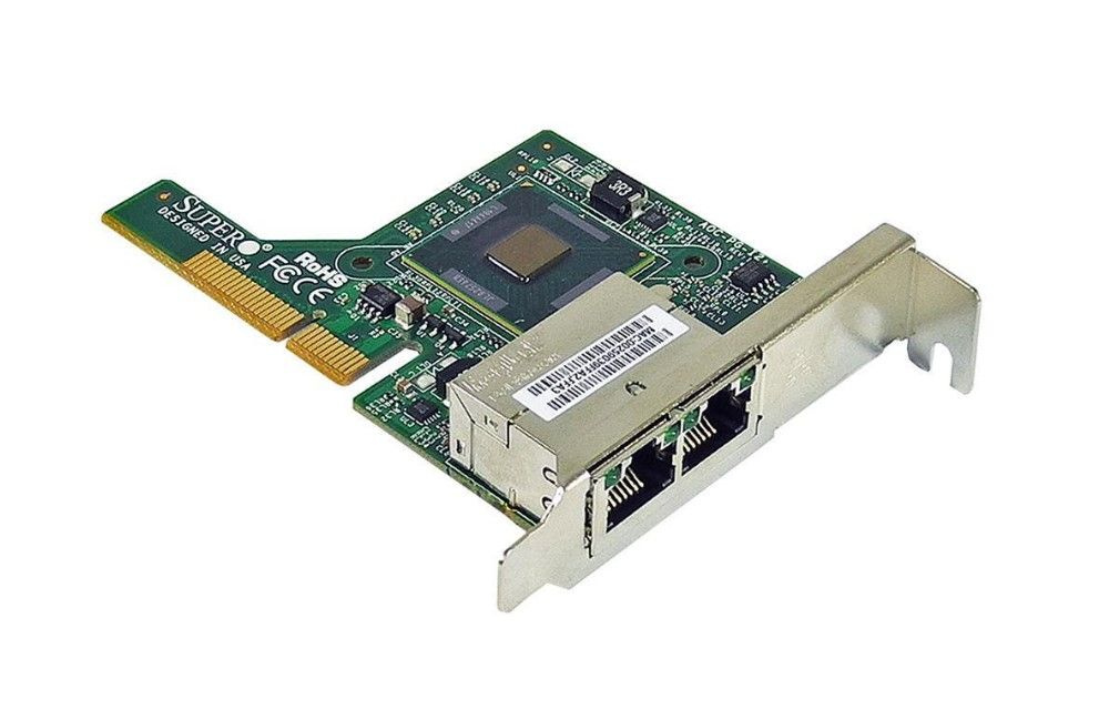 SuperMicro AOC-PG-i2+ Intel E1G42ET (формат AOC-SGP-I2 ) двухпортовая гигабитная cетевая карта ...