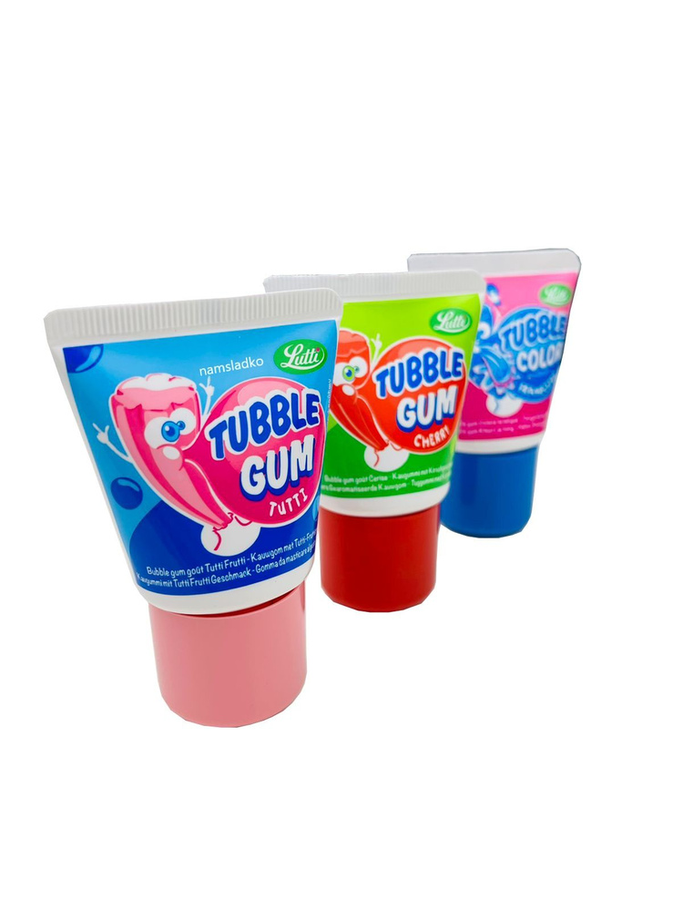 Жевательная резинка Tubble Gum набор - Cherry, Tutti Frutti, Color ...