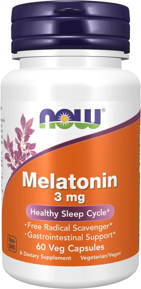 NOW Melatonin 3 mg 60 veg capsules (мелатонин 3мг) - купить с доставкой ...